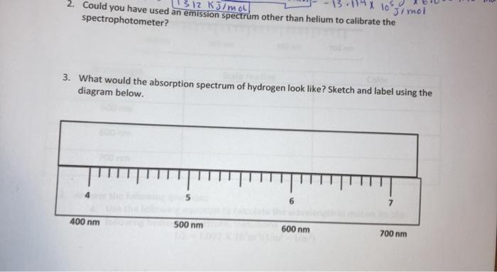 Solved AX 10 simol 312 KJ/mol 2. Could you have used an | Chegg.com