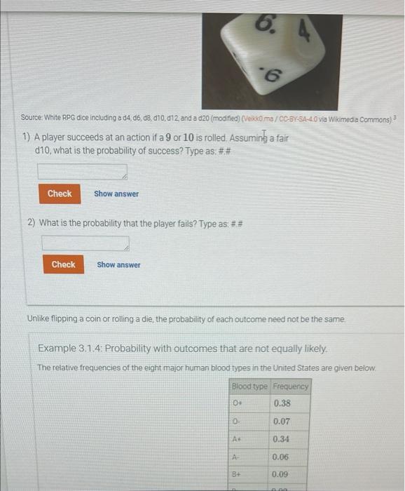 Solved Source-White RPG dice including a d4, d6, d8, d10, | Chegg.com