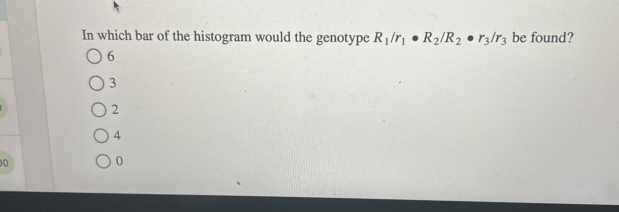 Solved In which bar of the histogram would the genotype | Chegg.com