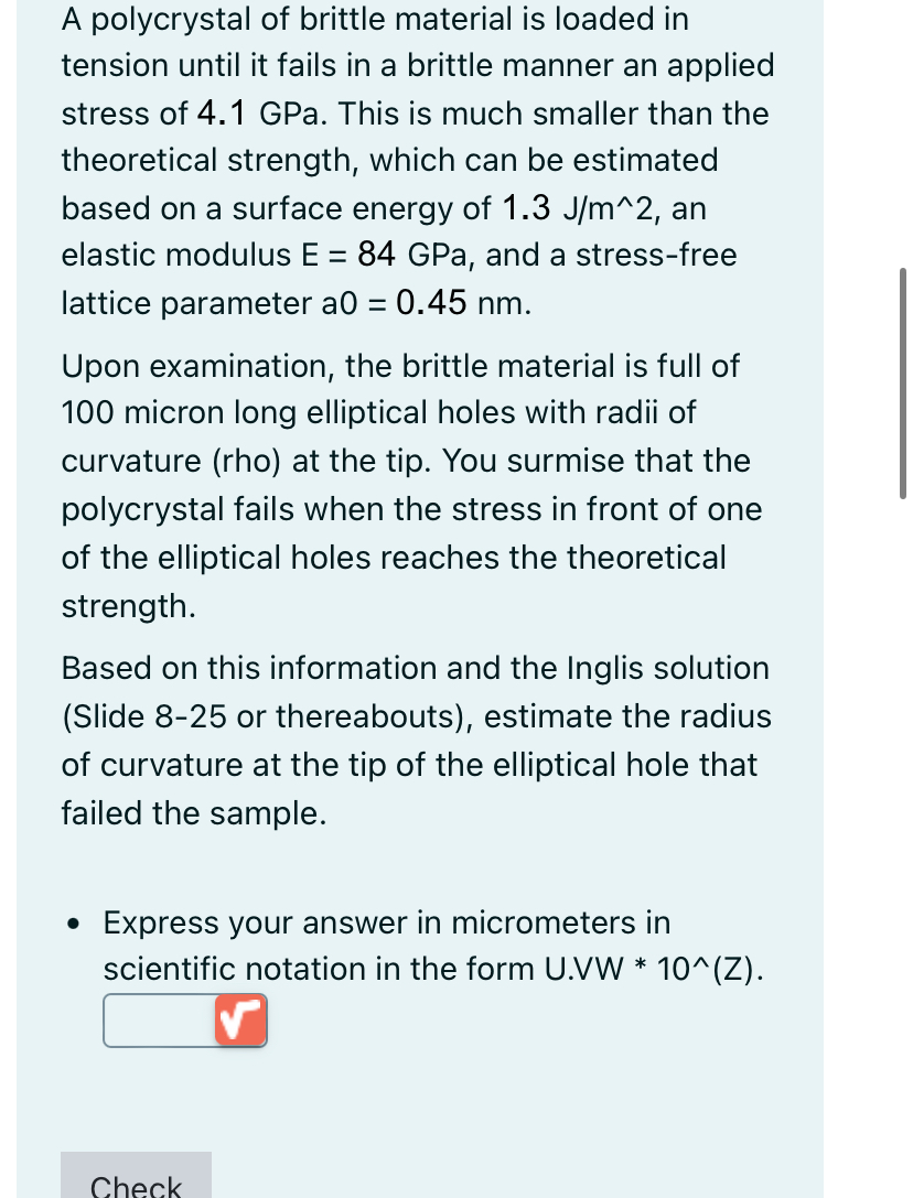 Solved A polycrystal of brittle material is loaded in | Chegg.com