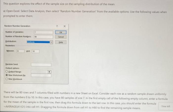 Solved This question explores the effect of the sample size | Chegg.com