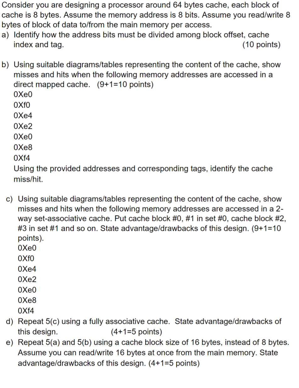 Solved Consider you are designing a processor around 64 | Chegg.com