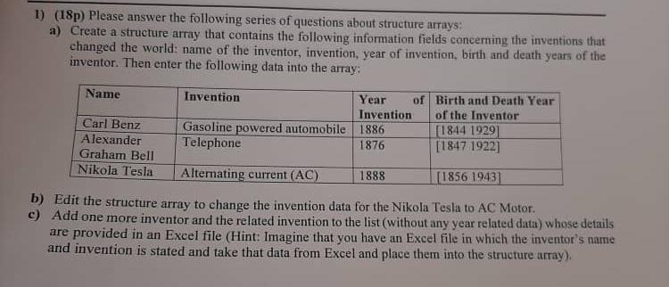 Solved (18p) ﻿Please answer the following series of | Chegg.com