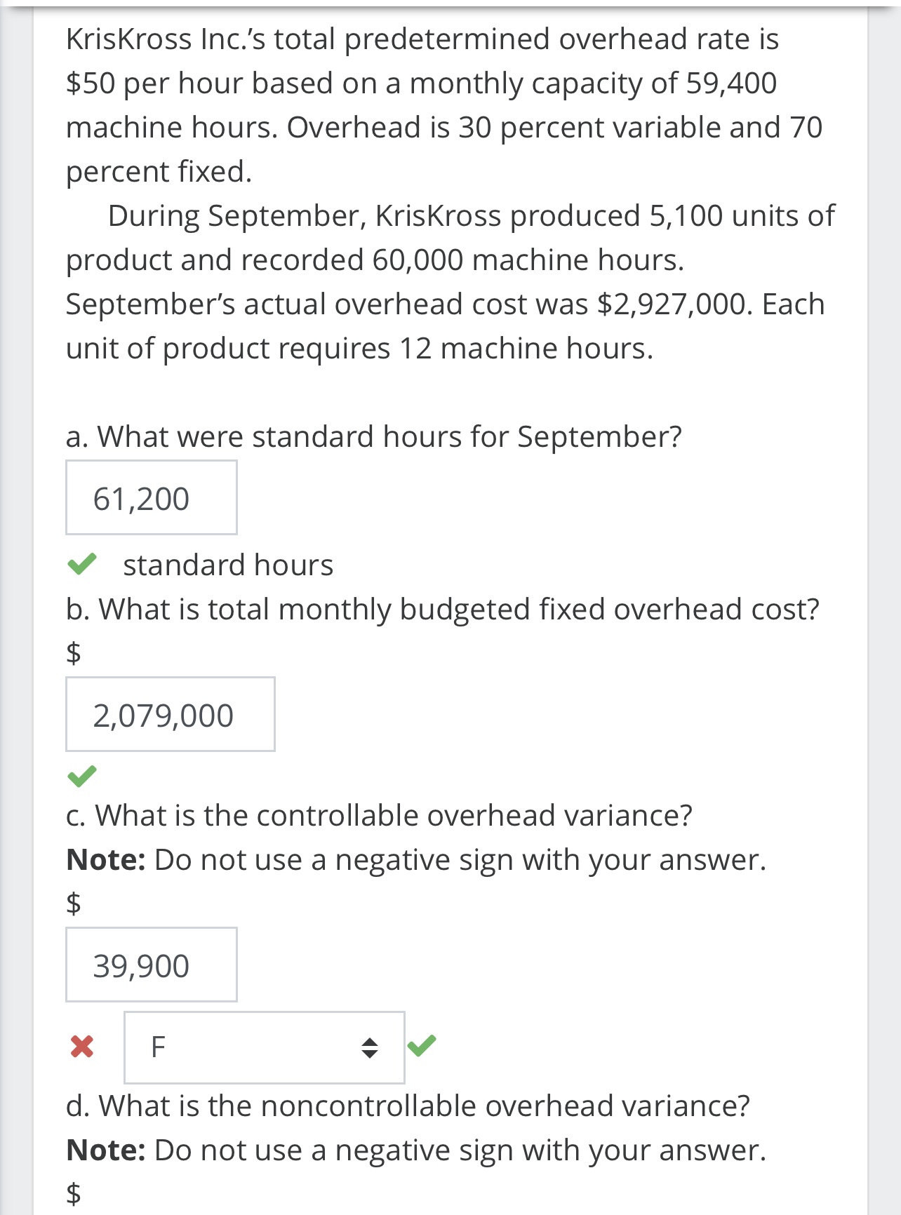 Solved KrisKross Inc.'s total predetermined overhead rate | Chegg.com