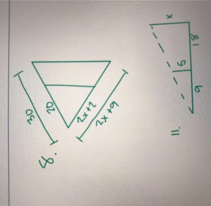 Solved solve for X. please show work | Chegg.com