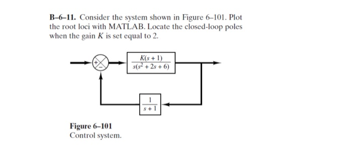 Solved B-6-11. Consider the system shown in Figure 6-101. | Chegg.com