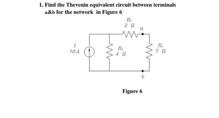 Solved 1. Find the Thevenin equivalent circuit between | Chegg.com