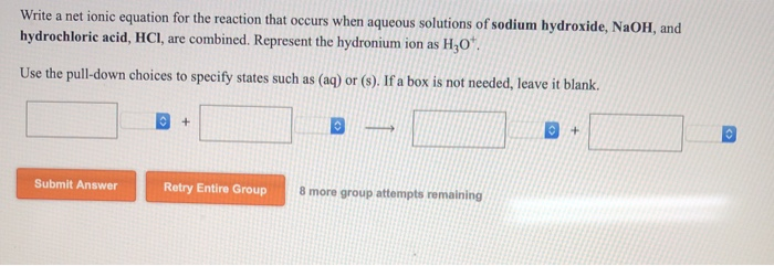 Solved Write a net ionic equation for the reaction that | Chegg.com