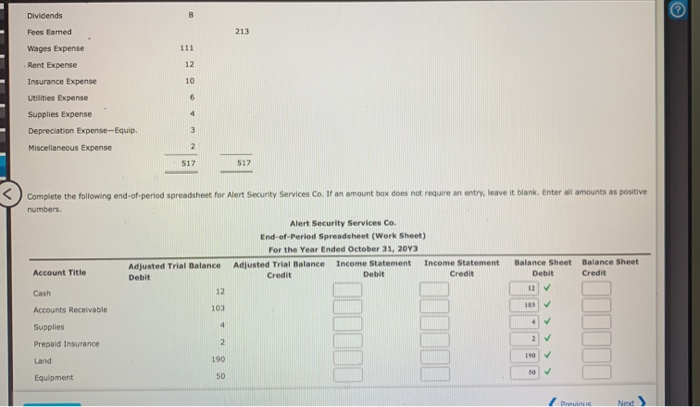 Solved Appendix 1: Completing an End-of-Period Spreadsheet | Chegg.com