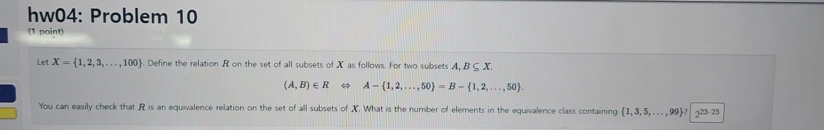 Solved Let x={1,2,3,dots,100}. ﻿Define the relation R ﻿on | Chegg.com