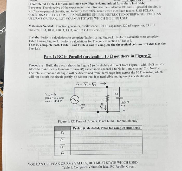 Solved (I completed Table 4 for you, adding a new Figure 4, | Chegg.com