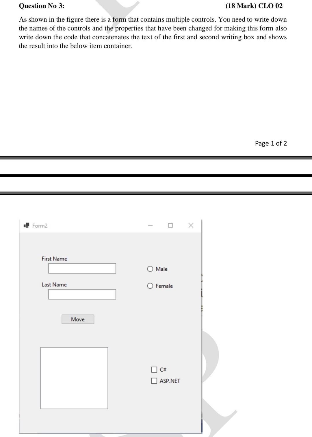 Solved Question No 3: (18 Mark) CLO 02 As shown in the | Chegg.com