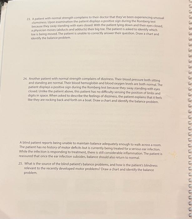 Solved The Romberg test is part of a neurological exam | Chegg.com