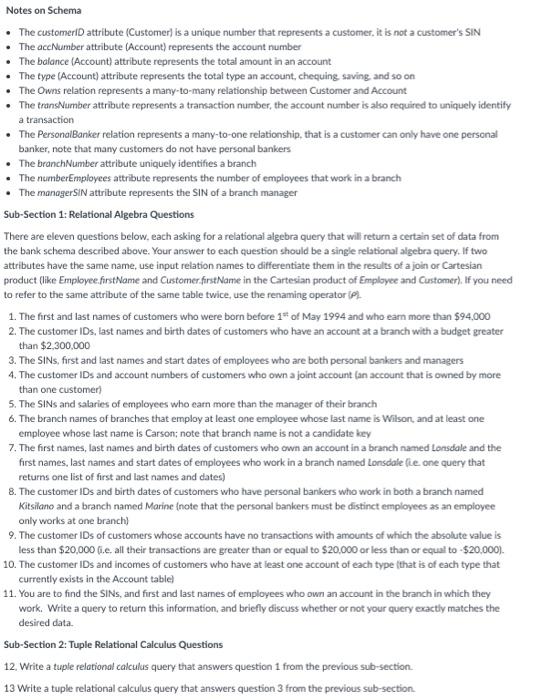 Solved Part 2 - Relational Algebra Queries You will be | Chegg.com