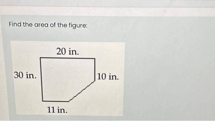 Solved Find the area of the figure: | Chegg.com