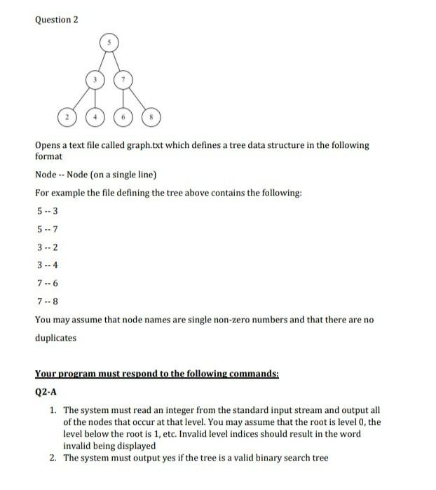 Solved Question 2 Opens a text file called graph.txt which | Chegg.com
