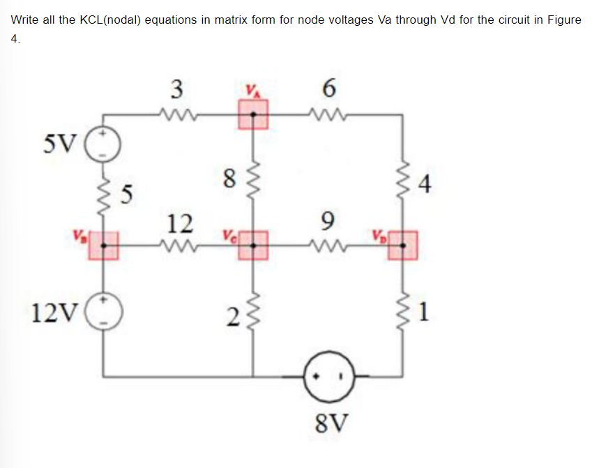 Solved Write all the KCL (nodal) ﻿equations in matrix form | Chegg.com