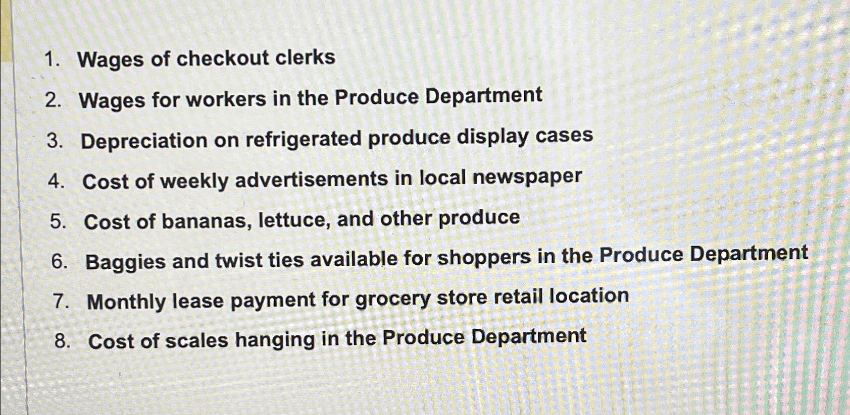 Solved Wages of checkout clerksWages for workers in the | Chegg.com