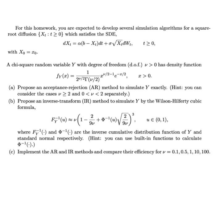 Solved For this homework, you are expected to develop | Chegg.com