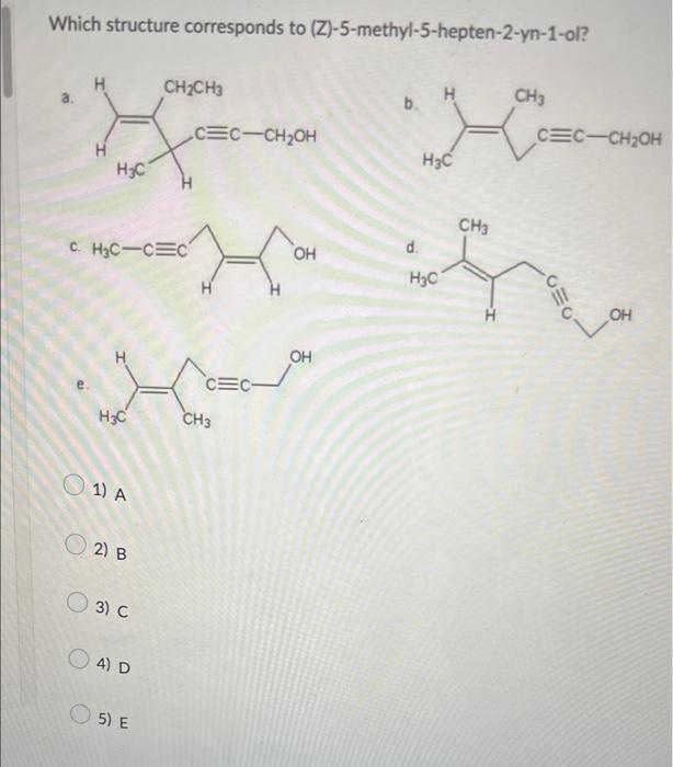 Solved Which structure corresponds to | Chegg.com