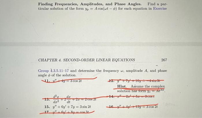 Solved Finding Frequencies, Amplitudes, and Phase Angles. | Chegg.com