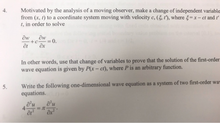 Solved Motivated by the analysis of a moving observer, make | Chegg.com