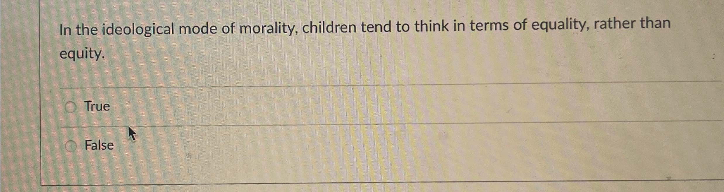 Solved In the ideological mode of morality, children tend to | Chegg.com