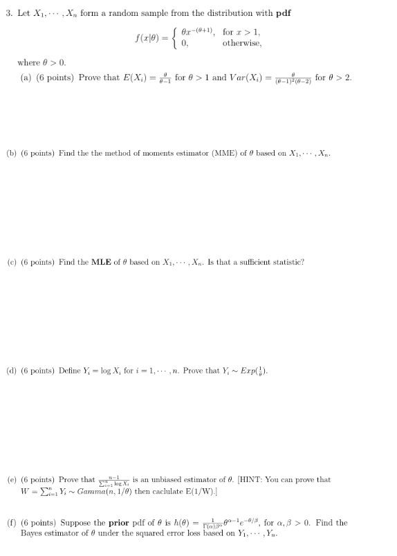 Solved D through G especially please, Let x1,cdots,xn ﻿form | Chegg.com