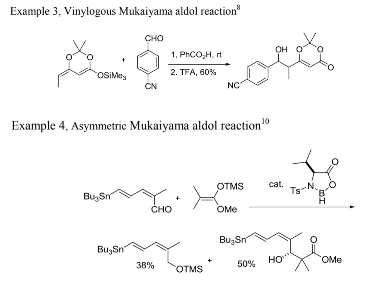 Solved Example 3, ﻿Vinylogous Mukaiyama aldol reaction | Chegg.com