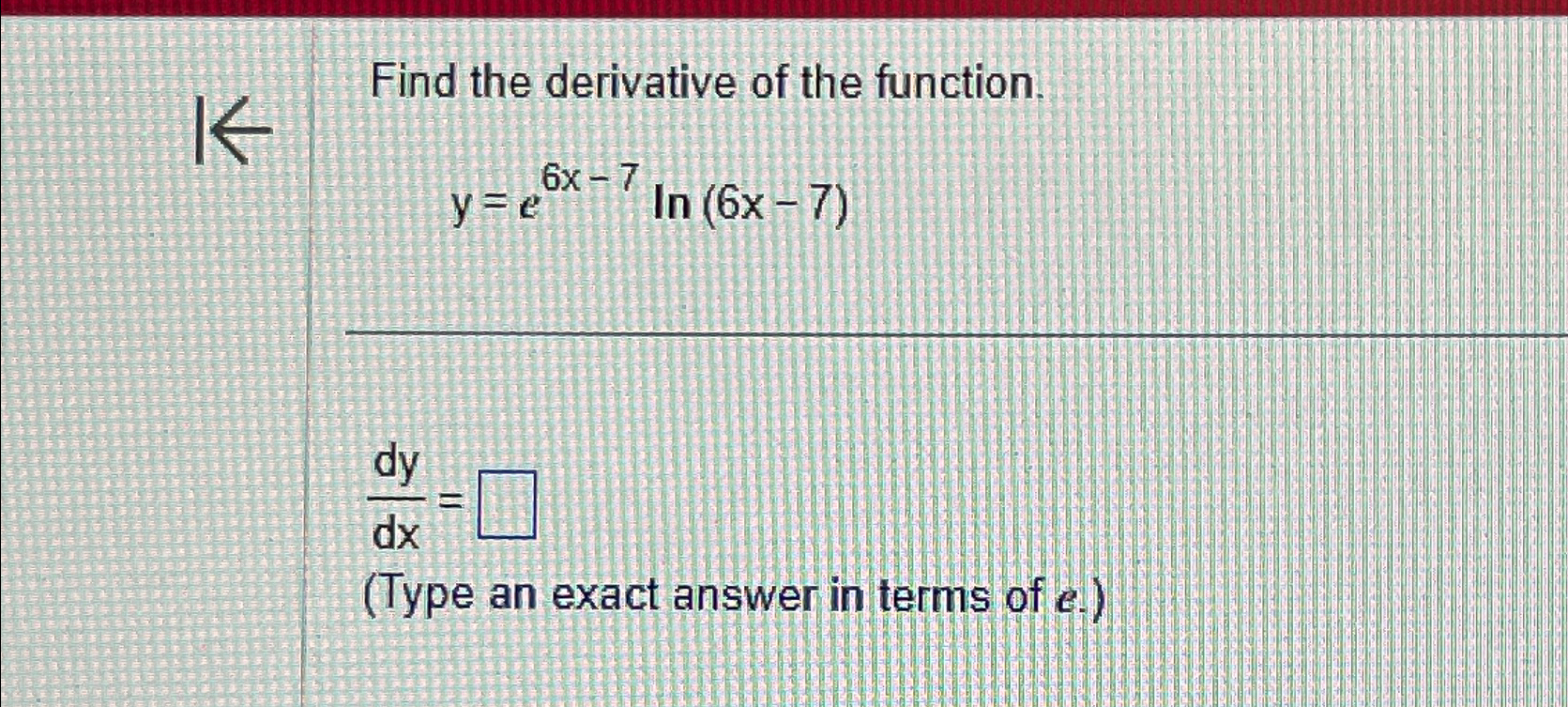 Solved Find the derivative of the | Chegg.com