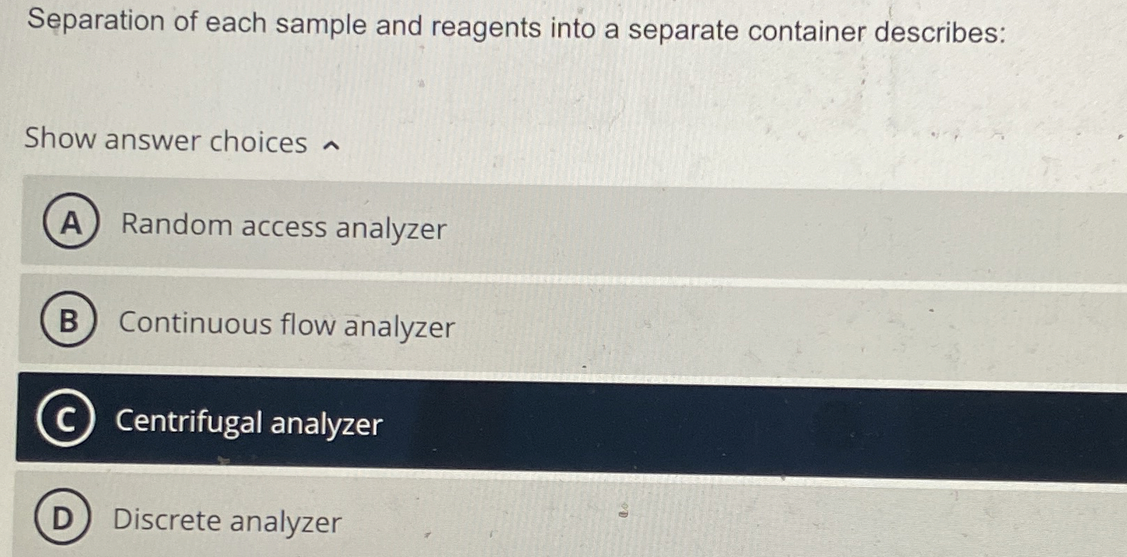 Solved Separation of each sample and reagents into a | Chegg.com