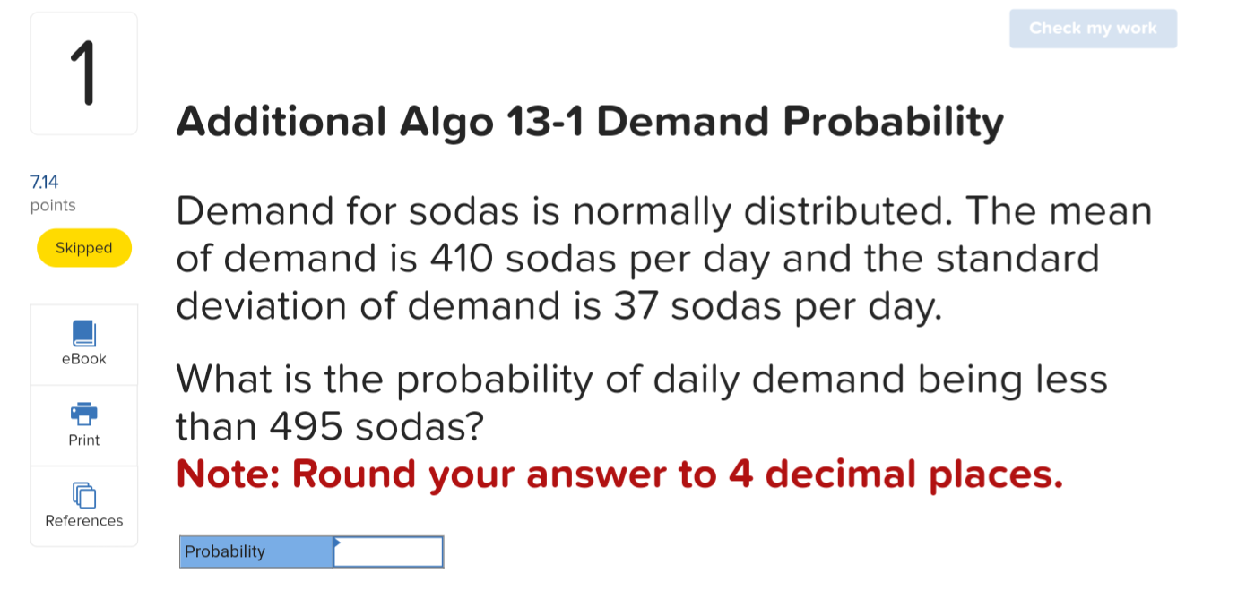 Solved Demand for sodas is normally distributed. The mean of | Chegg.com