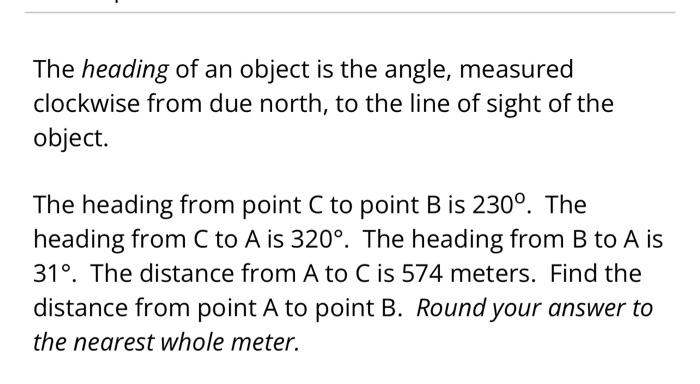Solved The heading of an object is the angle, measured | Chegg.com