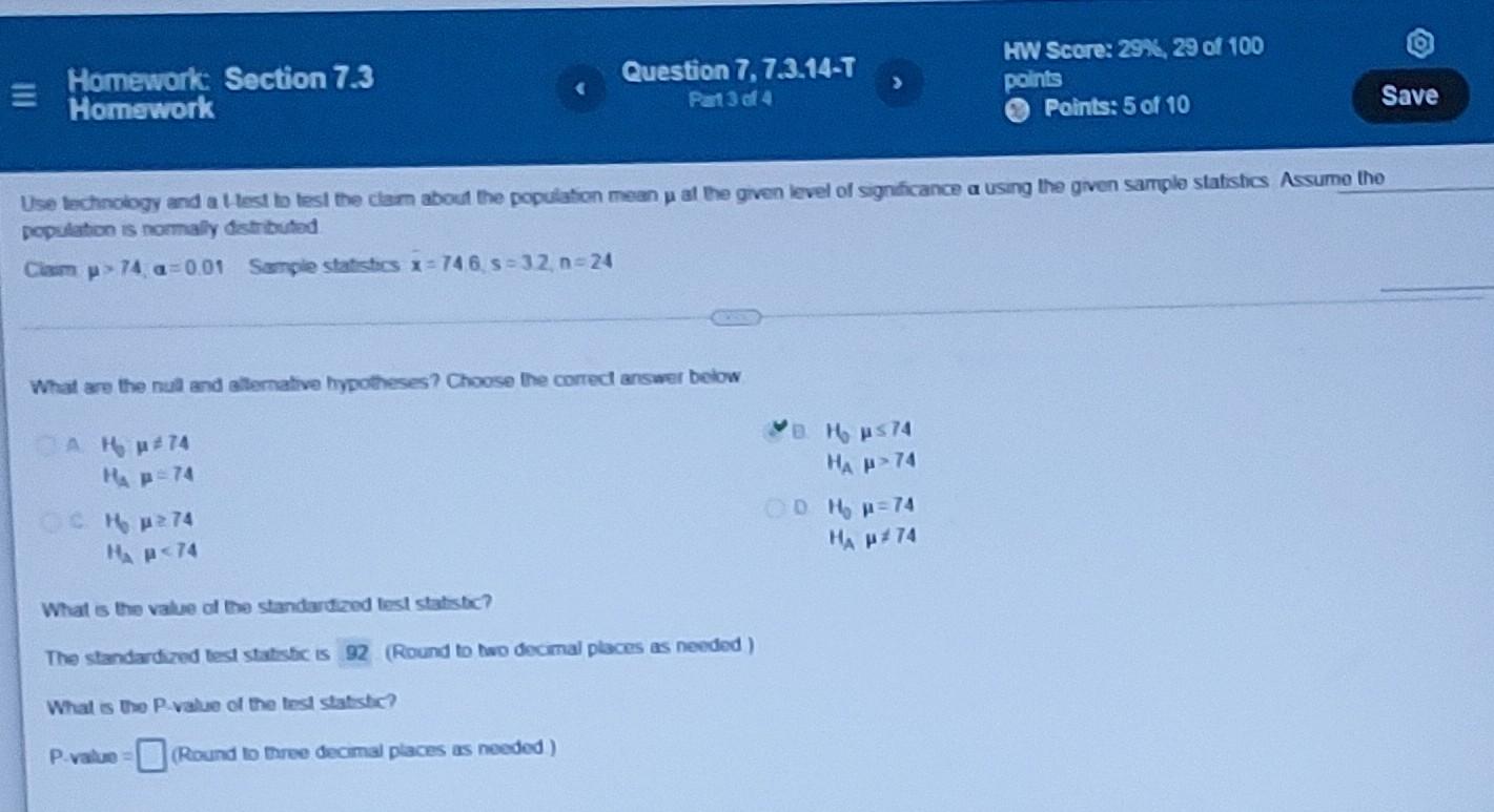 Solved = Homework Section 7.3 Homework Question 7,7.3.14-T | Chegg.com Solved = Homework Section 7.3 Homework Question 7,7.3.14-T | Chegg.com