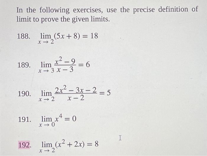 Solved In the following exercises, use the precise | Chegg.com