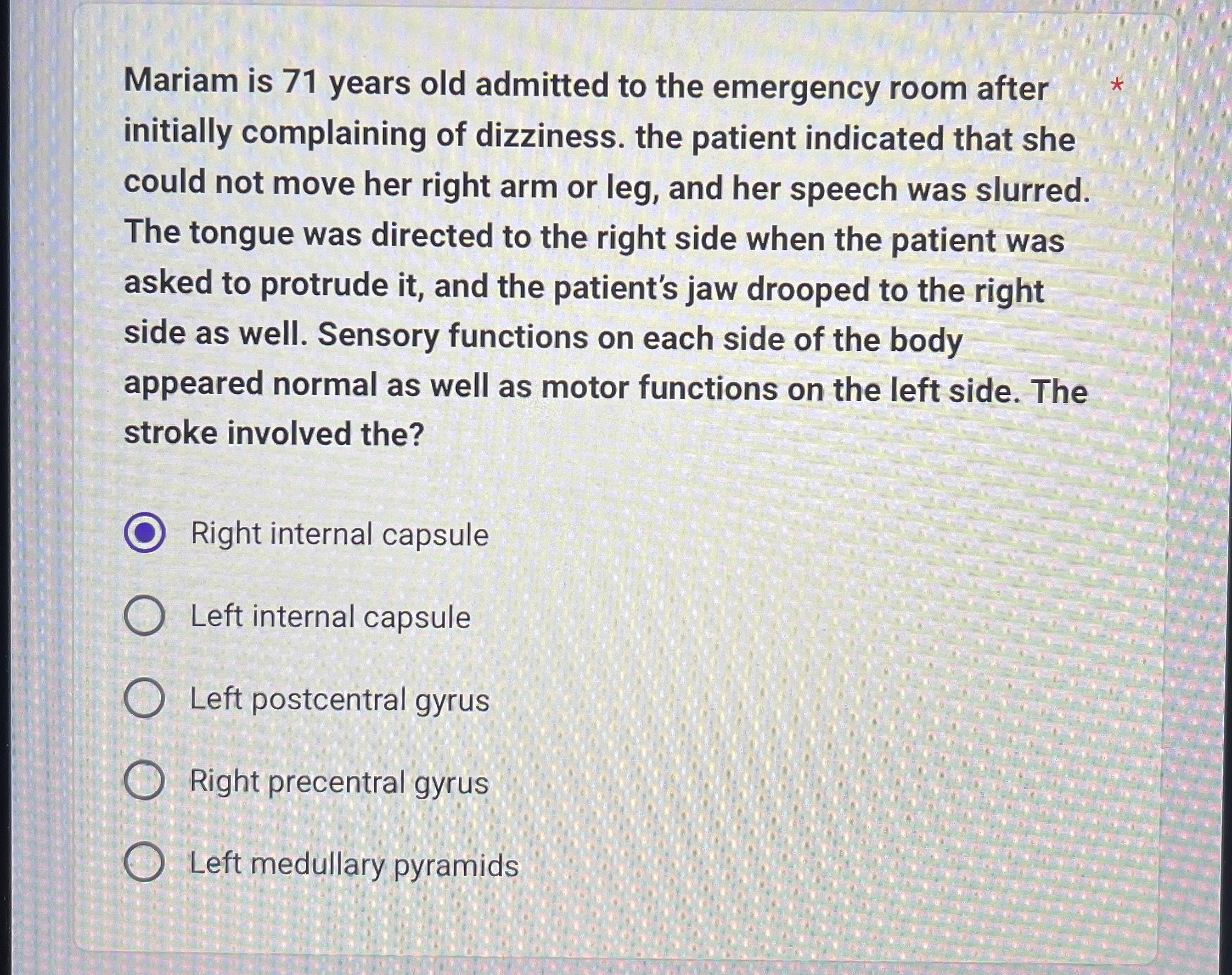 Solved Mariam is 71 ﻿years old admitted to the emergency | Chegg.com