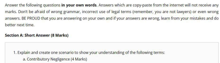 Solved Answer the following questions in your own words. | Chegg.com