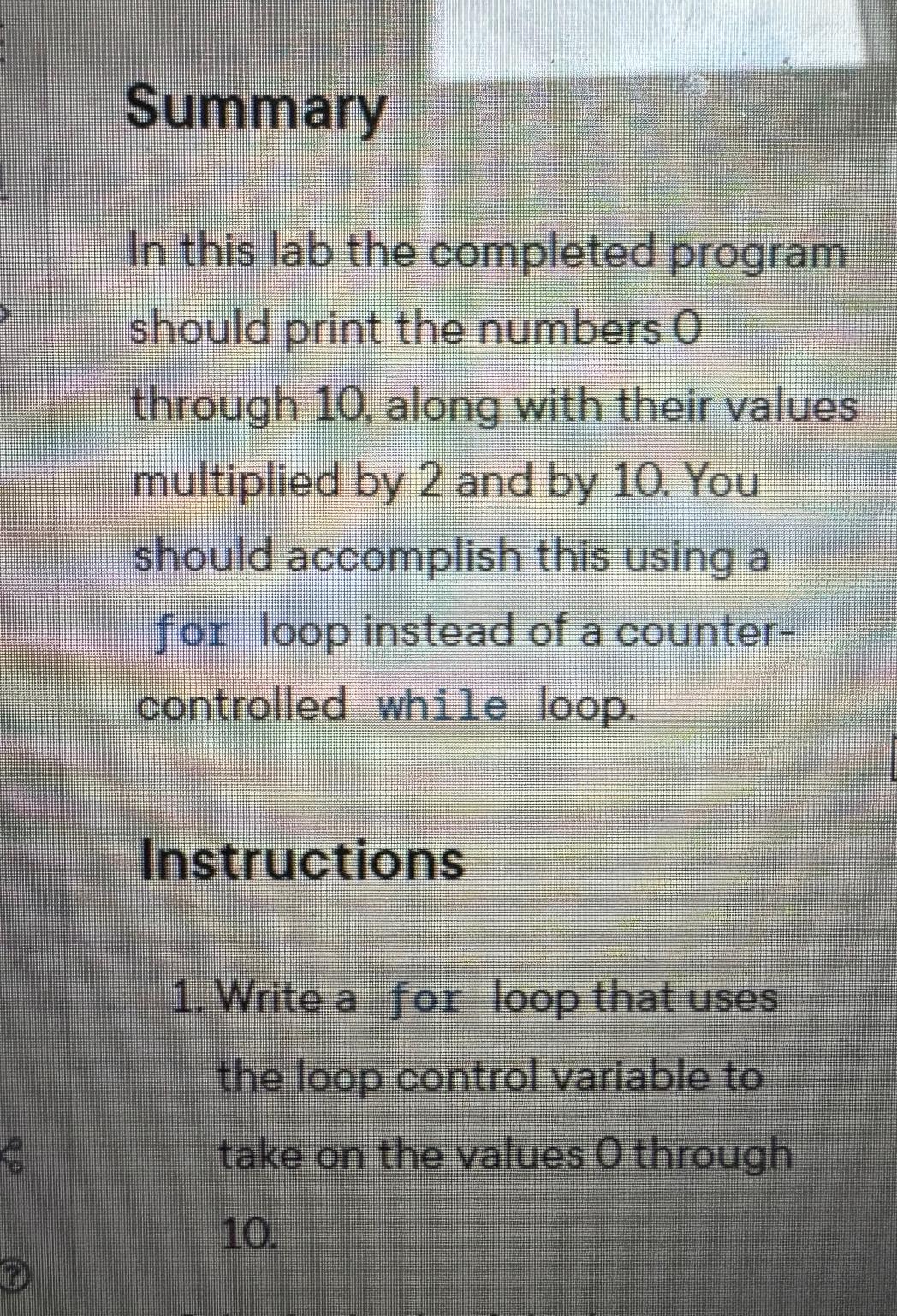 Solved SummaryIn this lab the completed program should print | Chegg.com