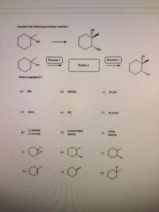 Solved Consider the following multistep reaction: Reactant 2 | Chegg.com
