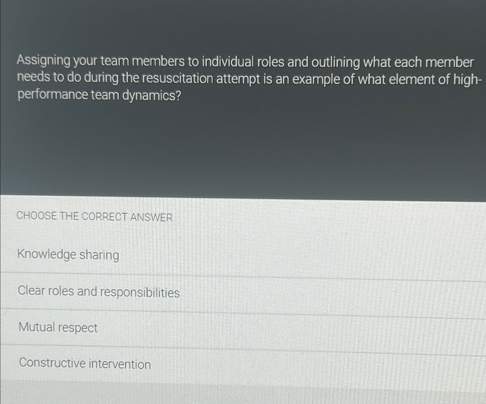 Solved Assigning your team members to individual roles and | Chegg.com