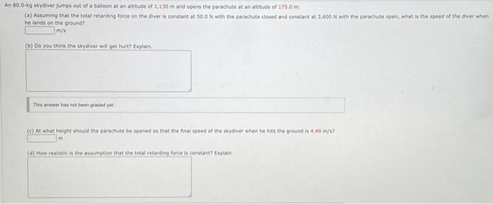 Solved An B0.0-kg skydiver jumps out of a baloon at an | Chegg.com