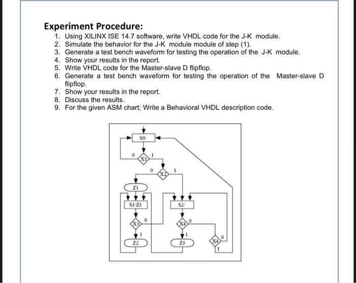 Solved Experiment Procedure: 1. Using XILINX ISE 14.7 | Chegg.com