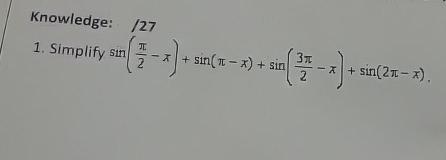 Solved Knowledge: ,27Simplify | Chegg.com