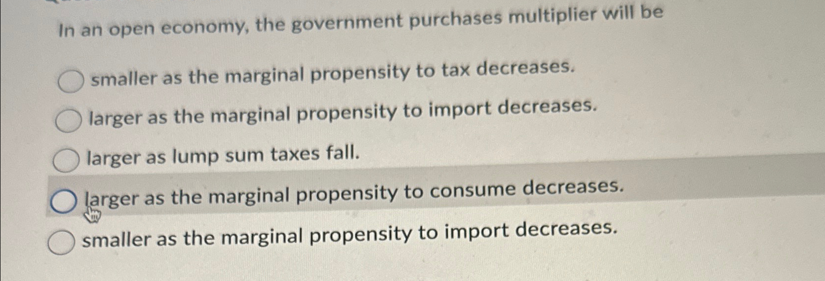 Solved In an open economy, the government purchases | Chegg.com