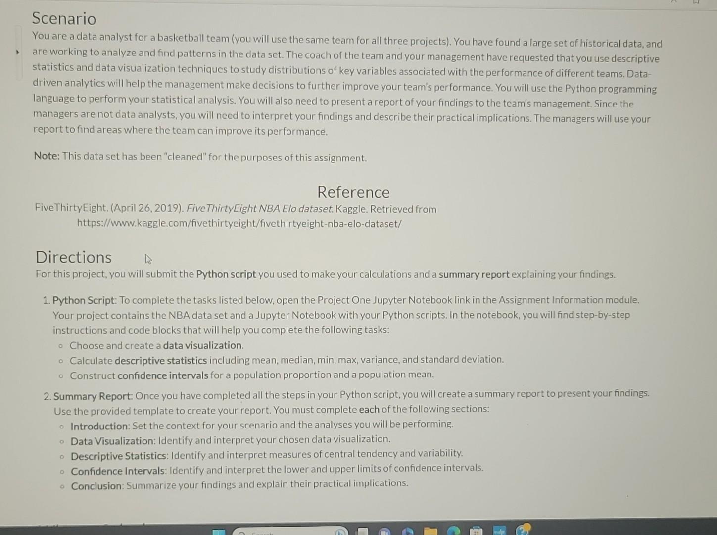 Solved Scenario You are a data analyst for a basketball team | Chegg.com