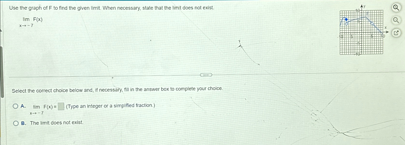 Solved Use the graph of F ﻿to find the given limit. ﻿When | Chegg.com