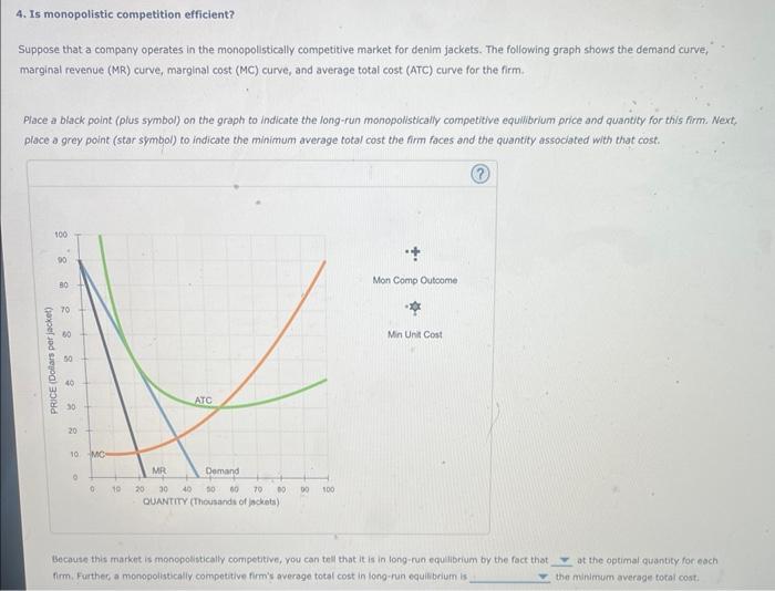 Solved 4. Is monopolistic competition efficient? Suppose | Chegg.com