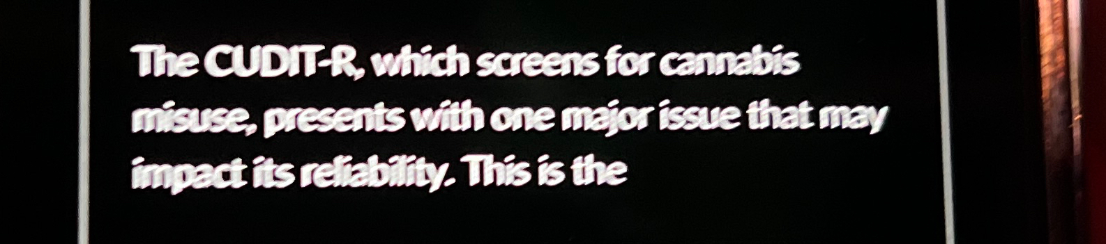 Solved The CUDIT-R, ﻿which screens for cannabis misuse, | Chegg.com
