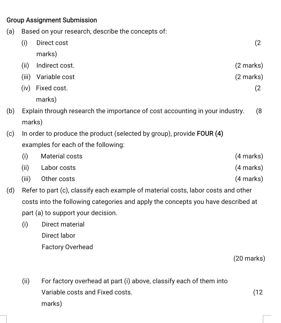 Solved Individual Assignment: Continue from group assignment | Chegg.com
