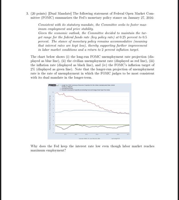 Solved 3. (20 points) Dual Mandatel The following statement | Chegg.com